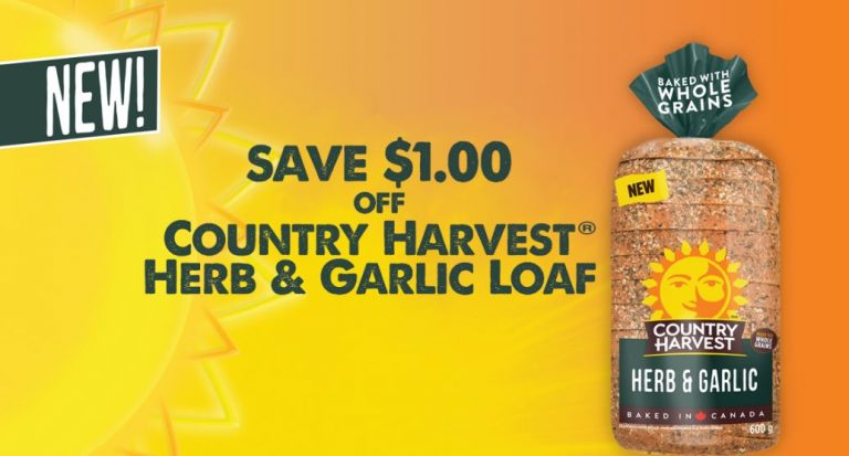 Country Harvest Canada Coupons: Save $1 on New Herb and Garlic Bread ...