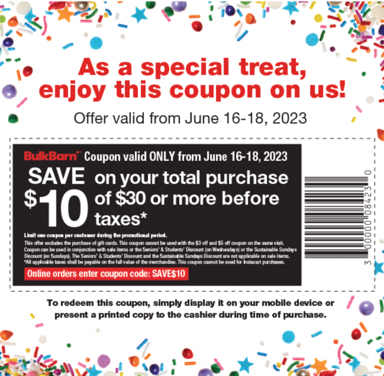 Bulk Barn Canada Coupons and Flyer Deals: Save $10 Off Your Purchase of ...