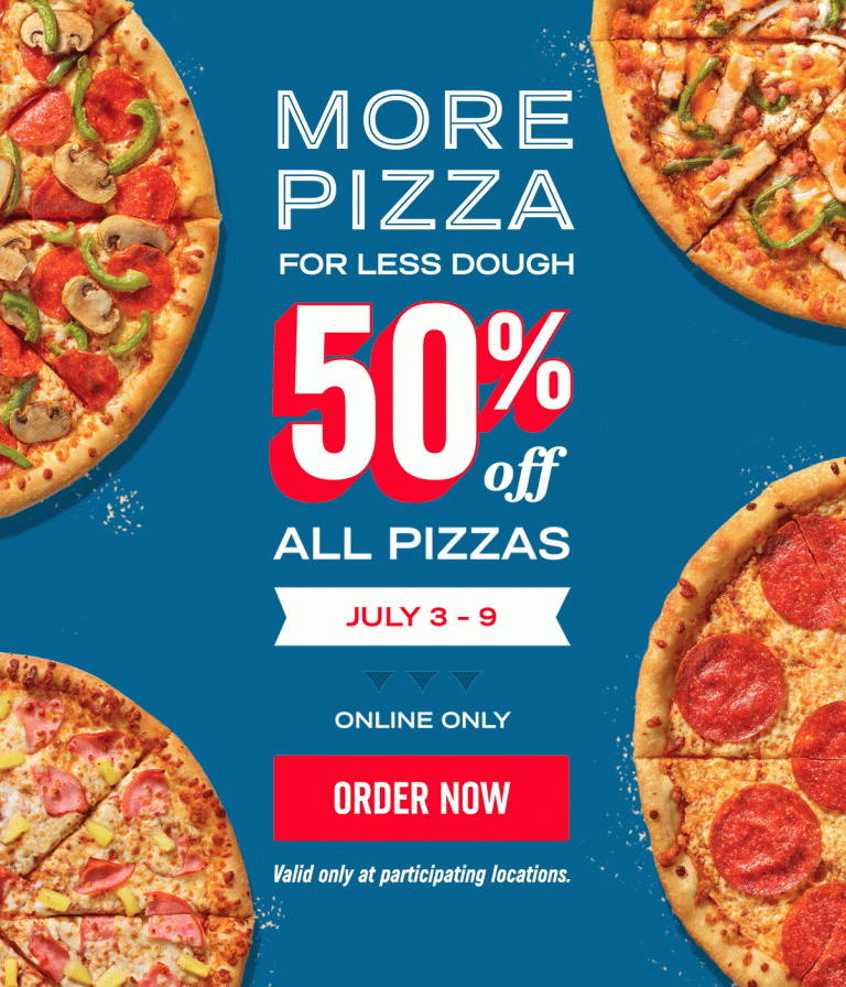 Domino’s Pizza Canada Special Offer: Save 50% Off All Pizzas - Canadian ...