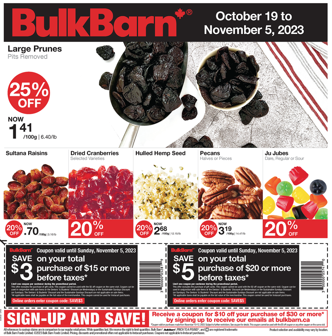 Bulk Barn Canada Coupons and Flyer Deals: Save $3 to $5 Off Your ...