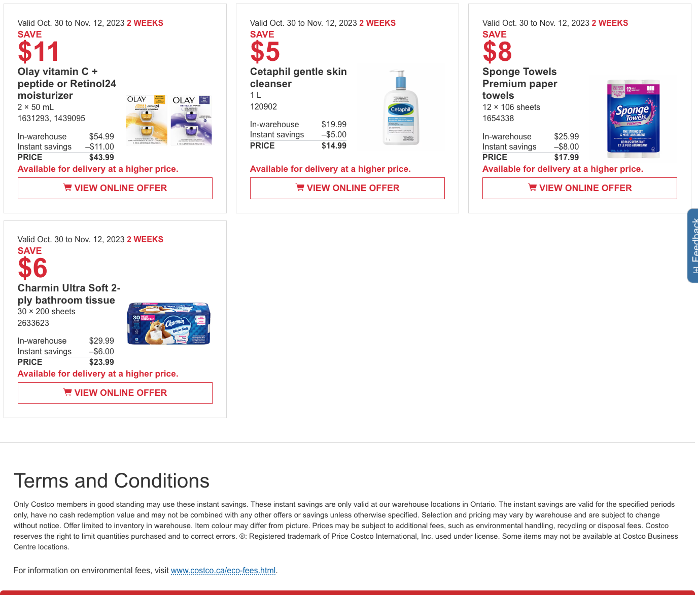 Costco Canada Coupons/Flyers Deals at All Costco Wholesale Warehouses ...