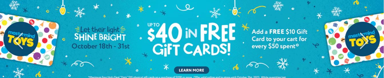 Mastermind Toys Canada Free Gift Card Event: Get A $10 Gift Card for ...