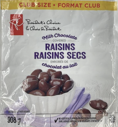 Food Recall Warning: PC Brand Milk Chocolate Covered Raisins Recalled ...