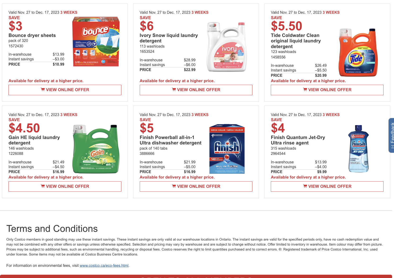 Costco Canada Coupons/Flyers Deals at All Costco Wholesale Warehouses ...