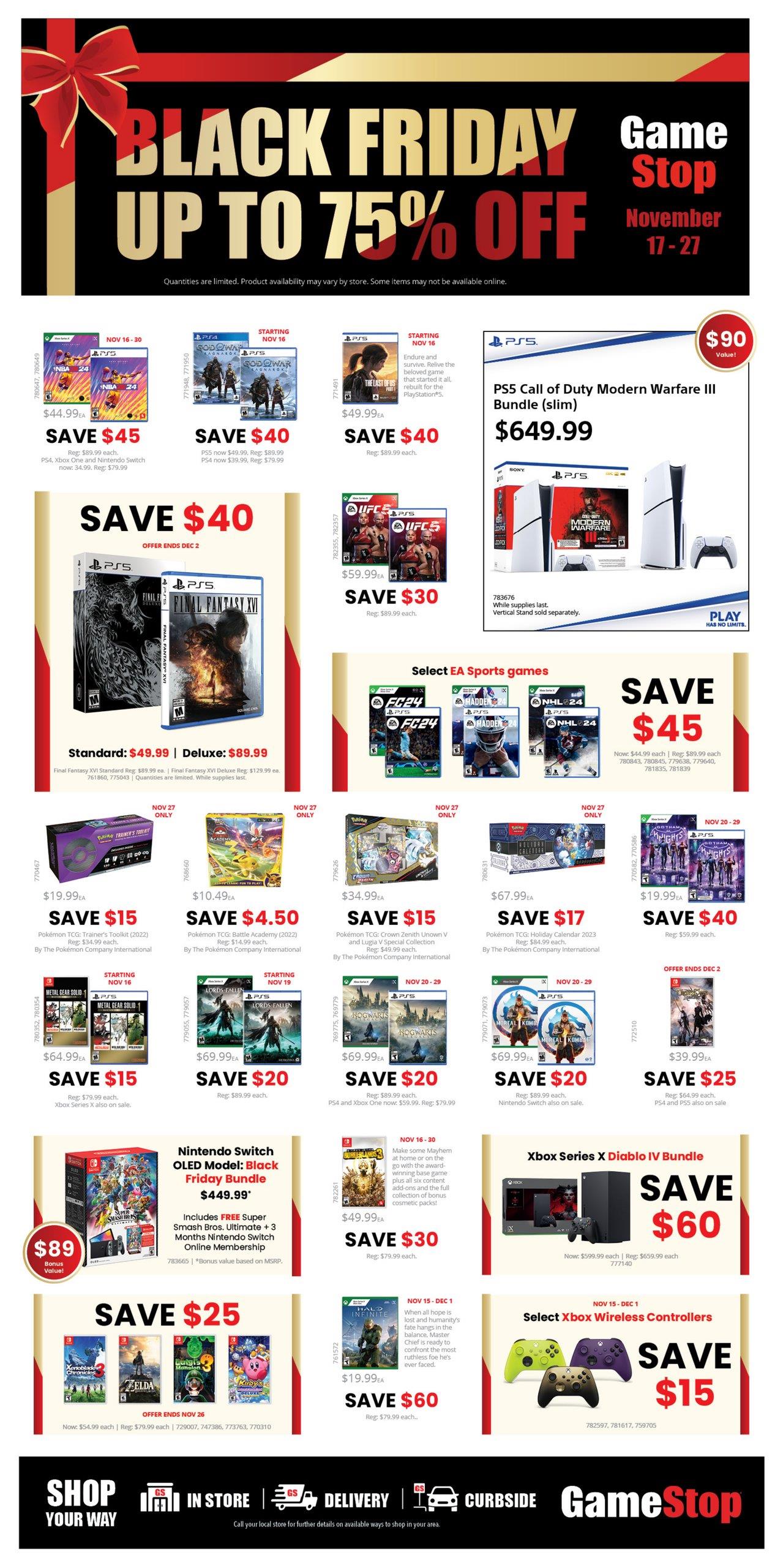 GameStop Canada Black Friday Flyer and Deals November 17th - 27th ...