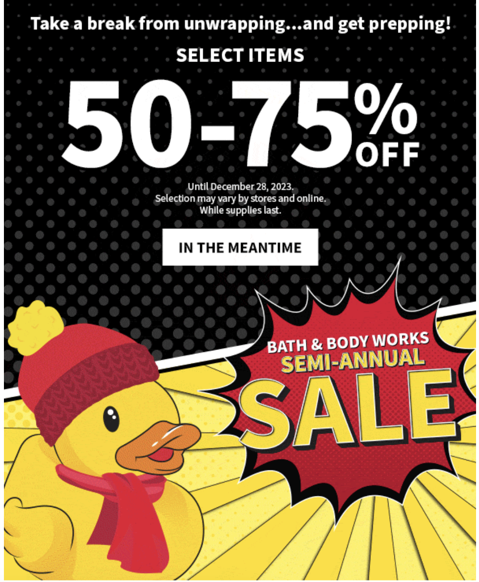 Bath & Body Works Canada Semi-Annual Sale: Save 50 - 75% off Select ...