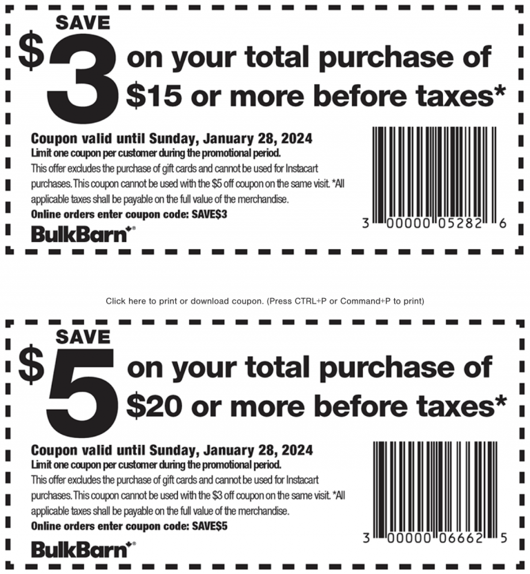 Bulk Barn Canada Coupons and Flyer Deals: Save $3 to $5 Off Your ...