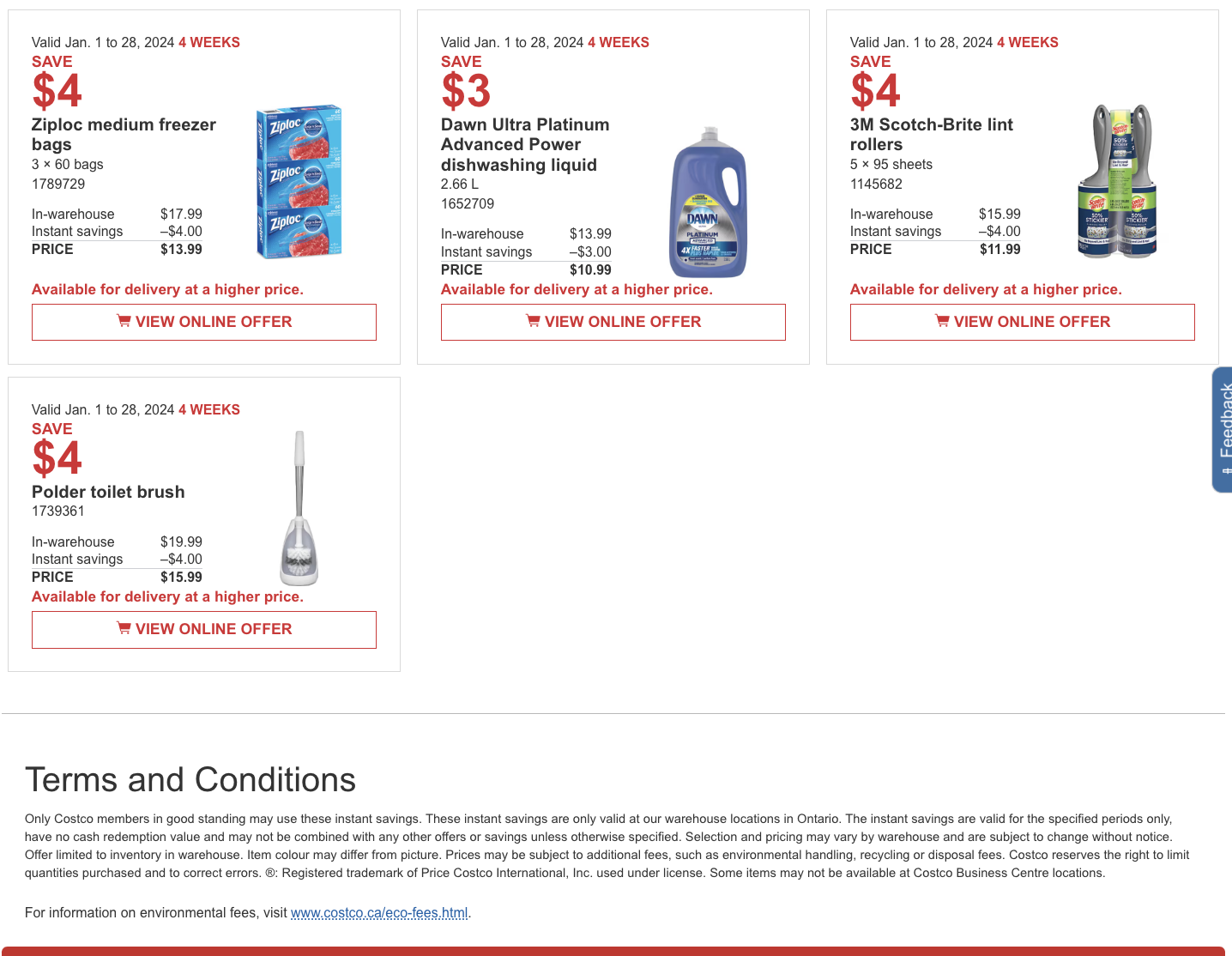 Costco Canada Coupons/Flyers Deals at All Costco Wholesale Warehouses ...