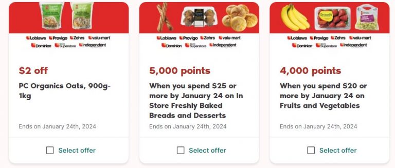New Loadable Digital PC Optimum Offers Available for Loblaws Banner ...