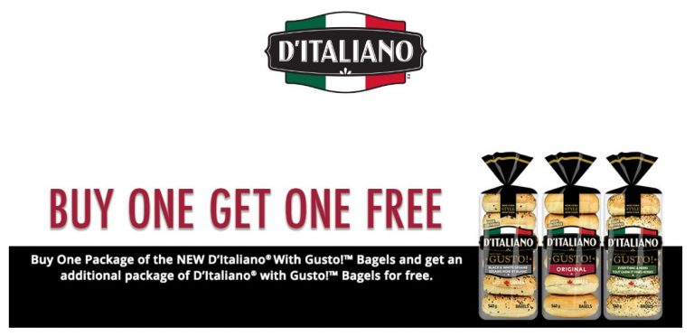 WebSaver Canada Coupons: Buy One Get One Free D'Italiano with Gusto ...
