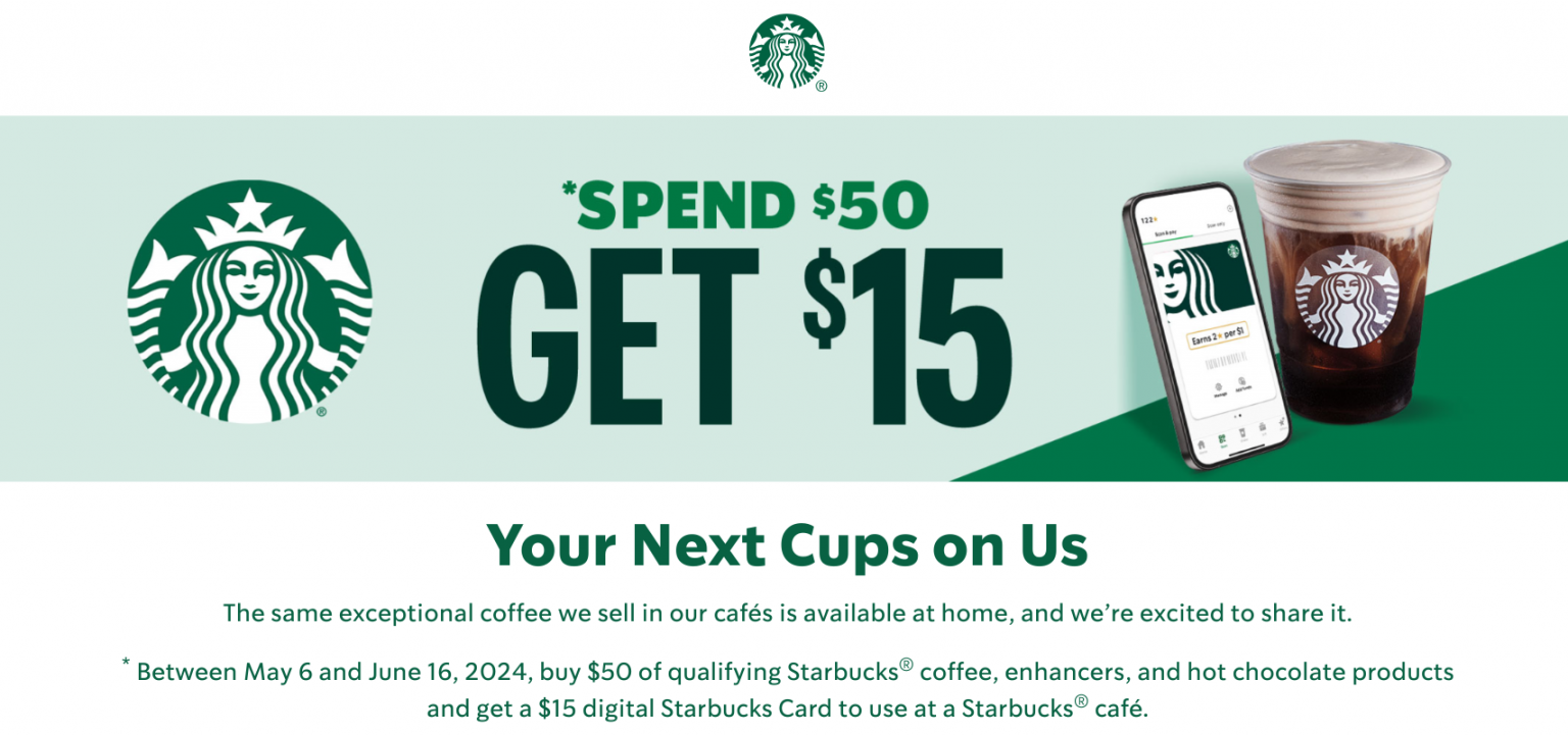 Starbucks at Home Canada Promotions: Spend $50 on Qualifying Products ...