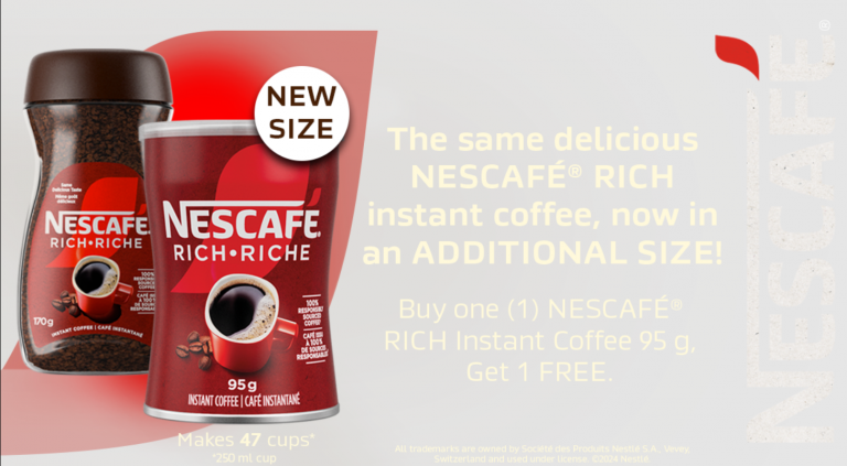 WebSaver Canada Coupons: Buy One Get One Free Nescafe Rich Instant ...