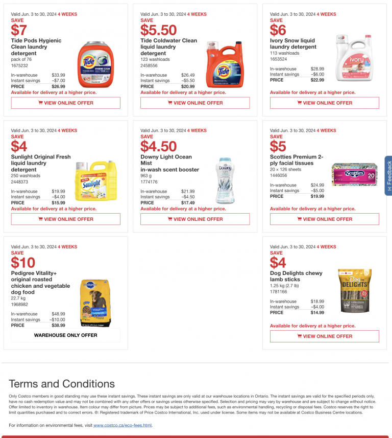 Costco Canada Coupons/Flyers Deals at All Costco Wholesale Warehouses ...