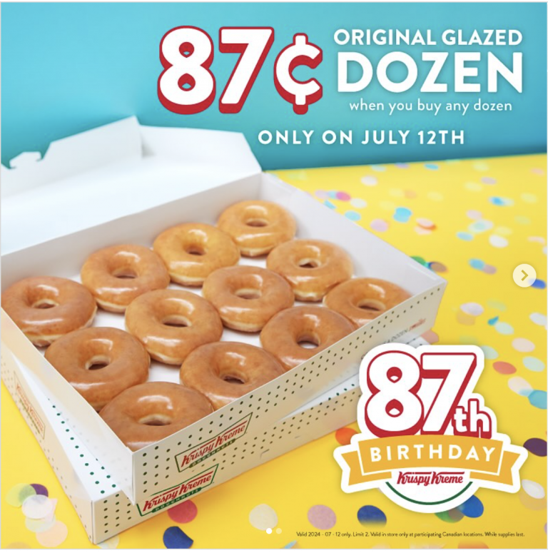 Krispy Kreme Canada 87th Birthday Promotions: Purchase Any Dozen and ...