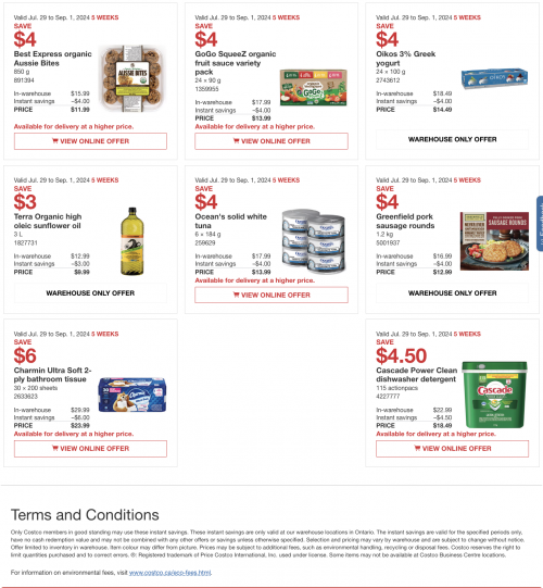 Costco Canada Coupons/Flyers Deals at All Costco Wholesale Warehouses ...