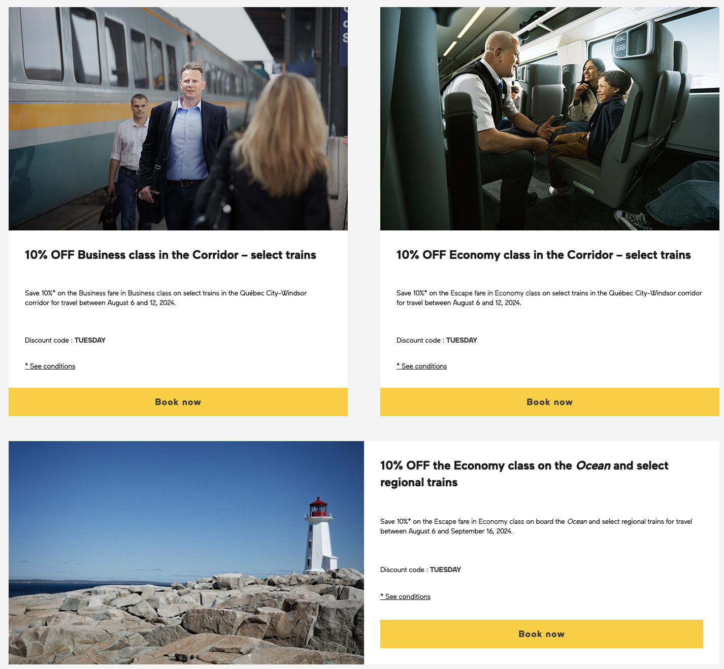 VIA Rail Canada Discount Tuesday: Save 10% OFF Economy Class ...