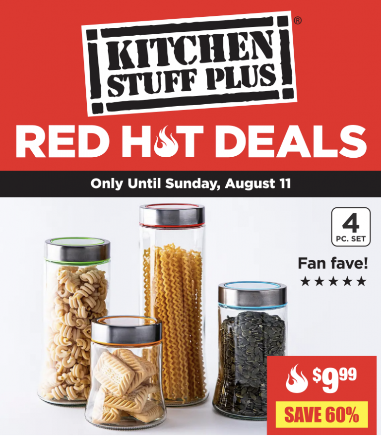 Kitchen Stuff Plus Canada Red Hot Deals: Save 60% on 4 Pc. Colour ...