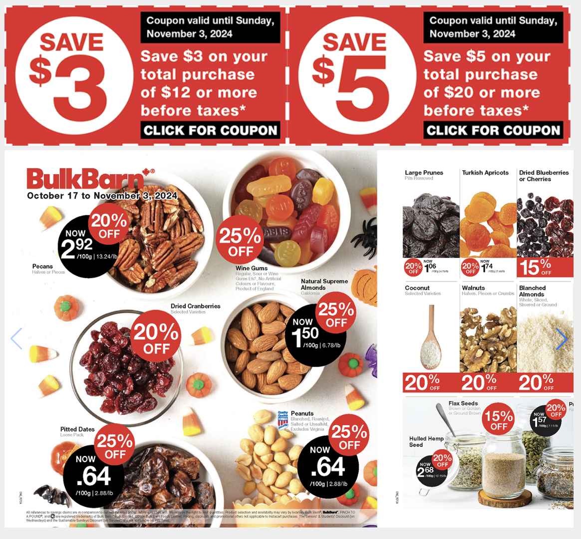 Bulk Barn Canada Coupons and Flyer Deals: Save $3 to $5 Off Your ...