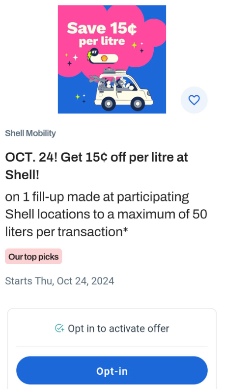Air Miles Canada Offers: Save 15 Cents per Litre at Shell Canada ...
