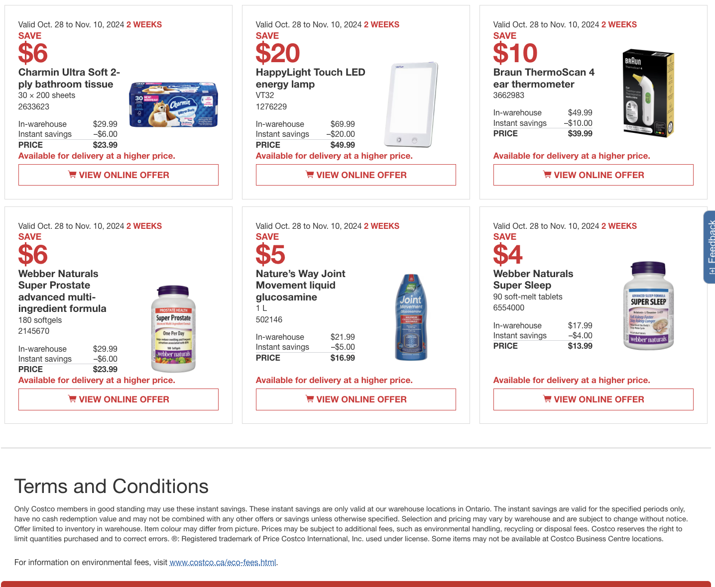 Costco Canada Coupons/Flyers Deals at All Costco Wholesale Warehouses ...