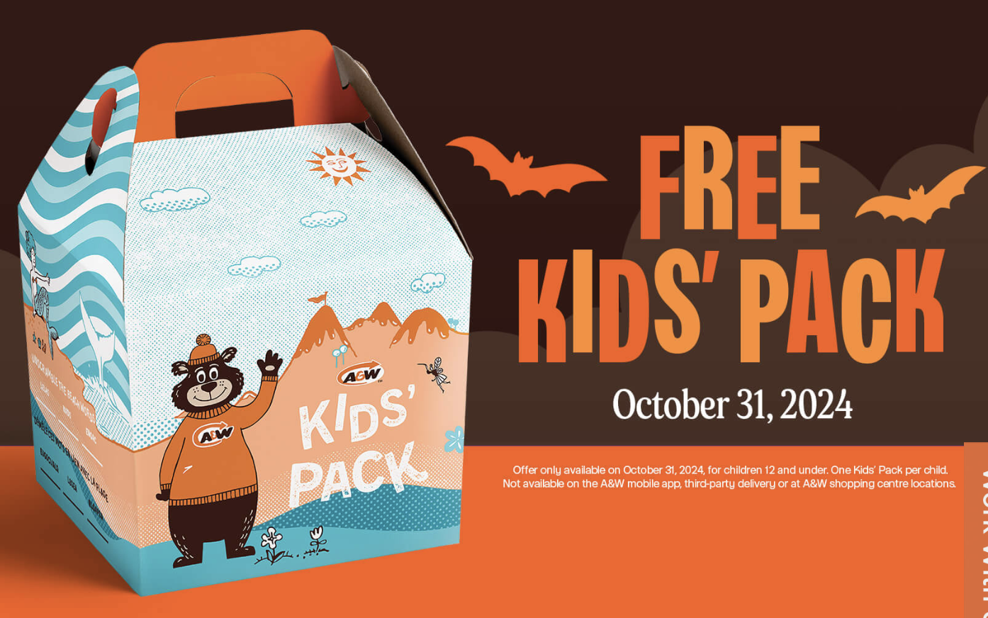 A&W Canada Halloween Freebie: FREE Kids' Pack October 31 - Canadian ...