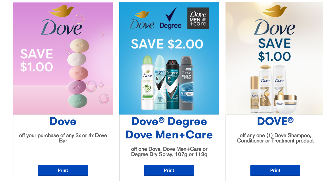 Unilever Canada Coupons: Save $2 on the Purchase of Dove 3x or 4x Bar ...