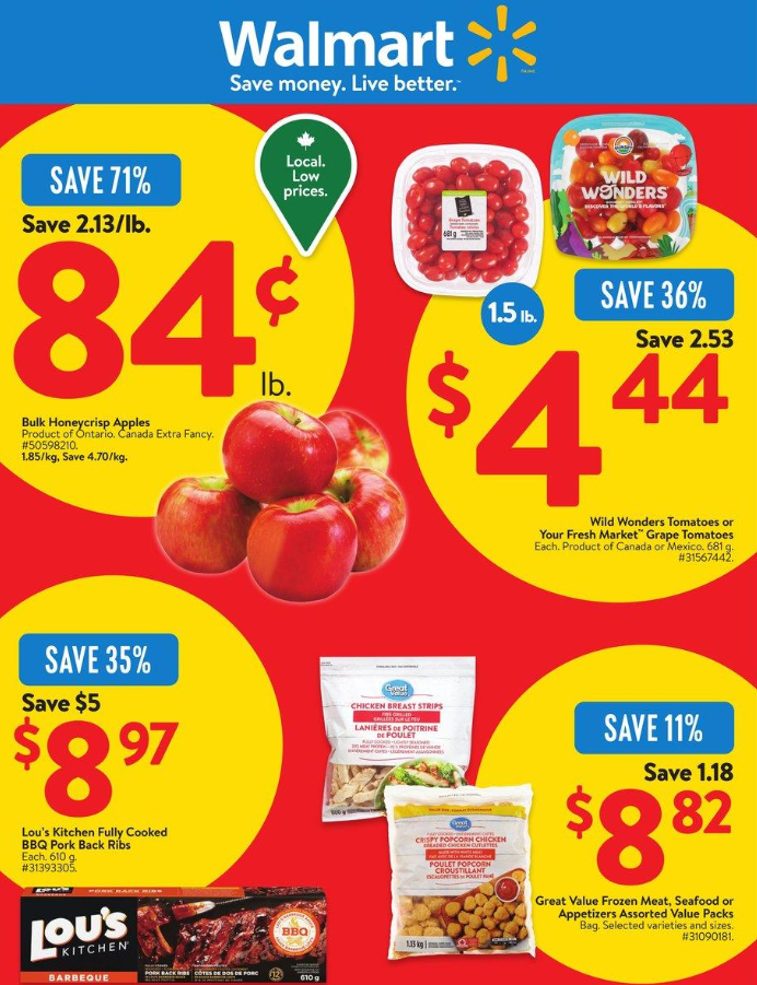 Walmart Canada: Bulk Honeycrisp Apples 84 Cents Per Pound + More Flyer ...