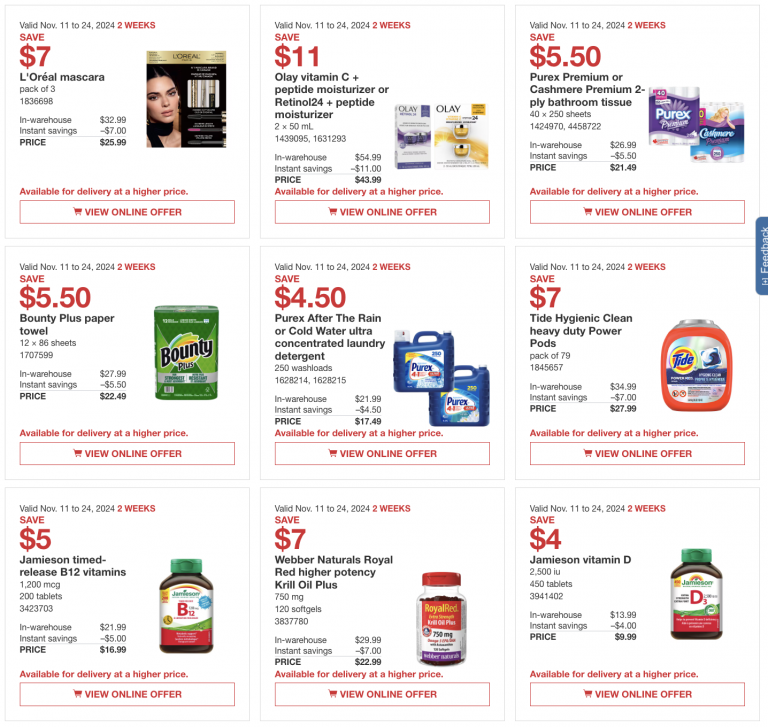 Costco Canada Coupons/Flyers Deals at All Costco Wholesale Warehouses ...