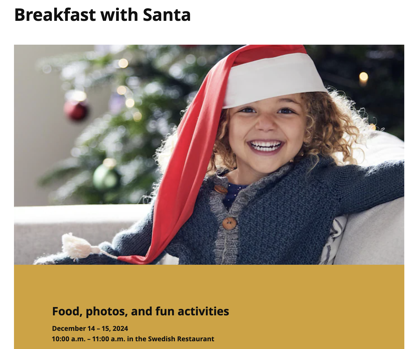 IKEA Canada Breakfast with Santa: Enjoy Food, Photos, and Fun ...