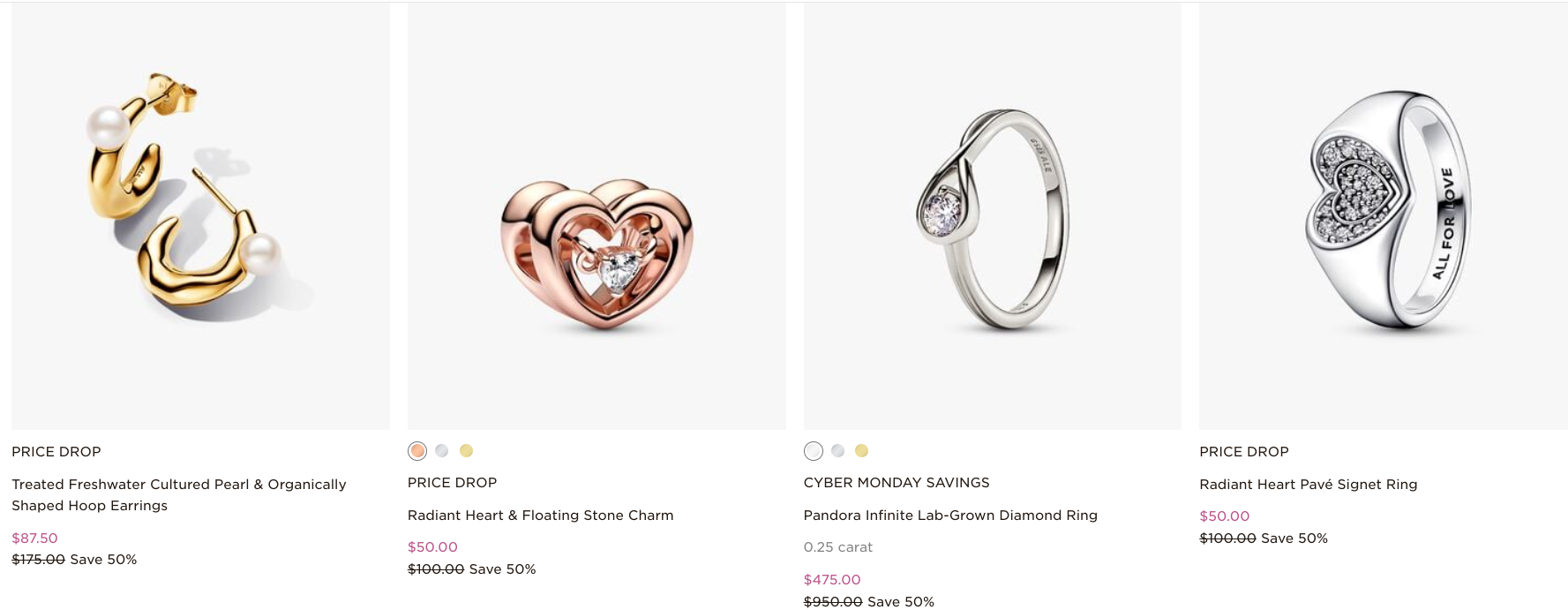 Pandora Canada Cyber Monday Sale Deals 2024: Save up to 50% off Select ...