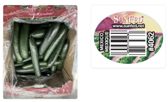 Food Recall Warning: SunFed Brand Field Cucumbers and Slicer Cucumbers ...