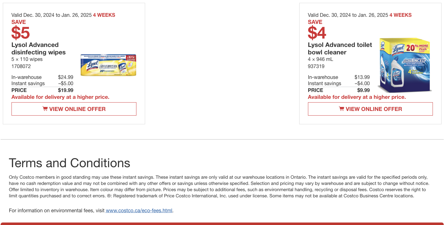 Costco Canada Coupons/Flyers Deals at All Costco Wholesale Warehouses ...