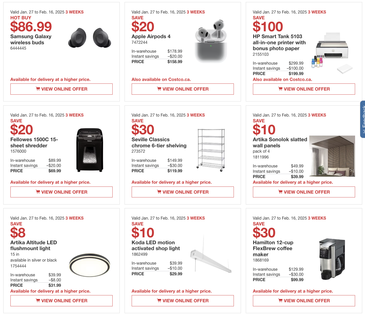 Costco Canada Coupons/Flyers Deals at All Costco Wholesale Warehouses ...