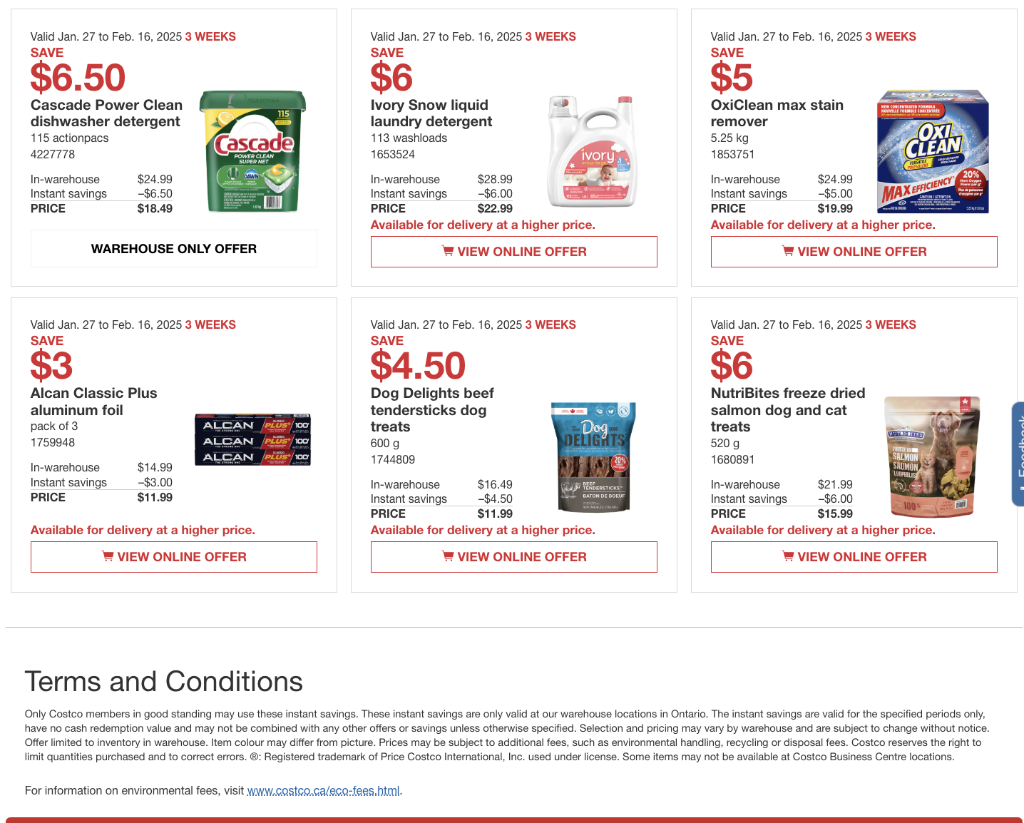 Costco Canada Coupons/Flyers Deals at All Costco Wholesale Warehouses ...
