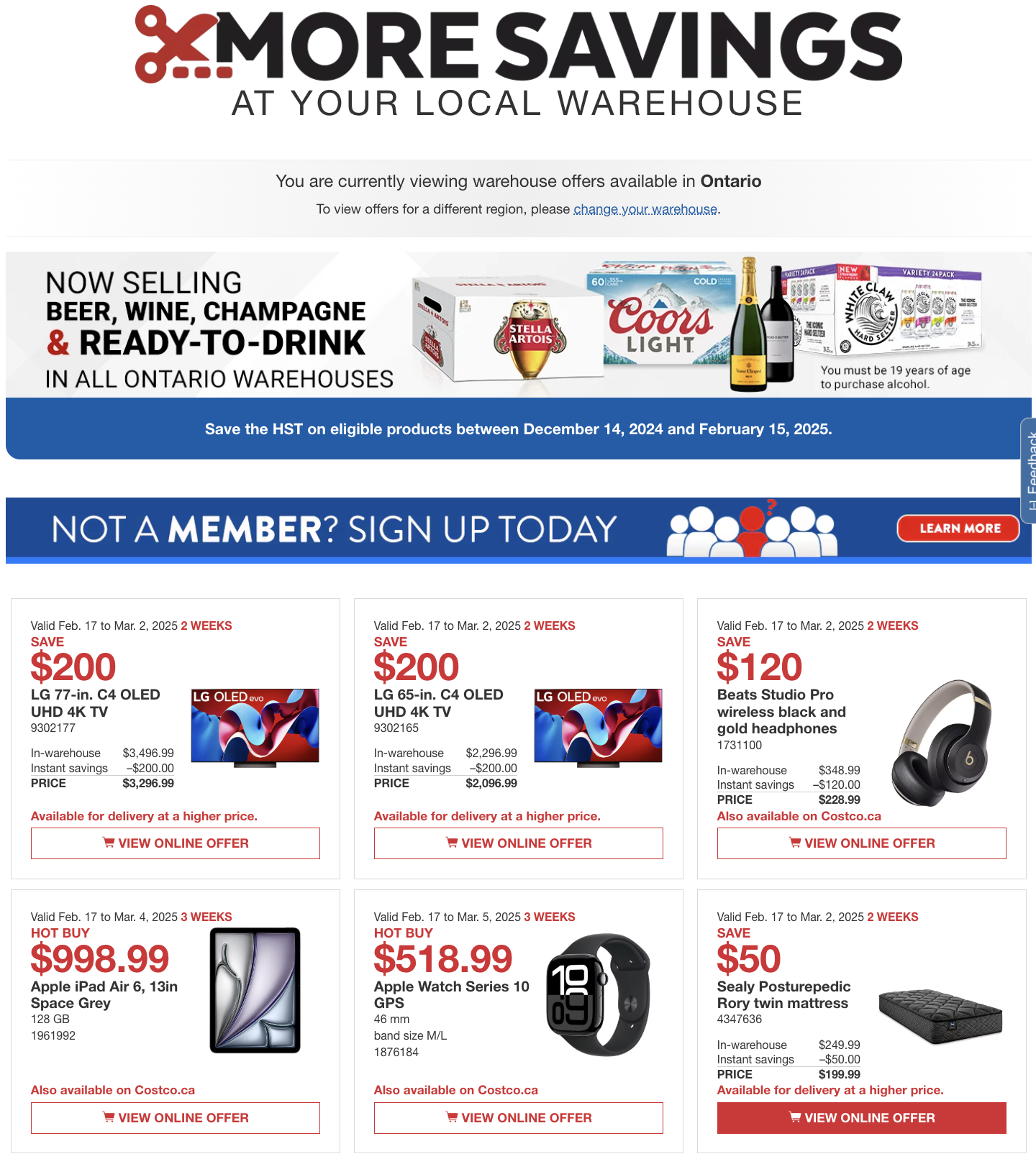 Costco Canada Coupons/Flyers Deals at All Costco Wholesale Warehouses ...