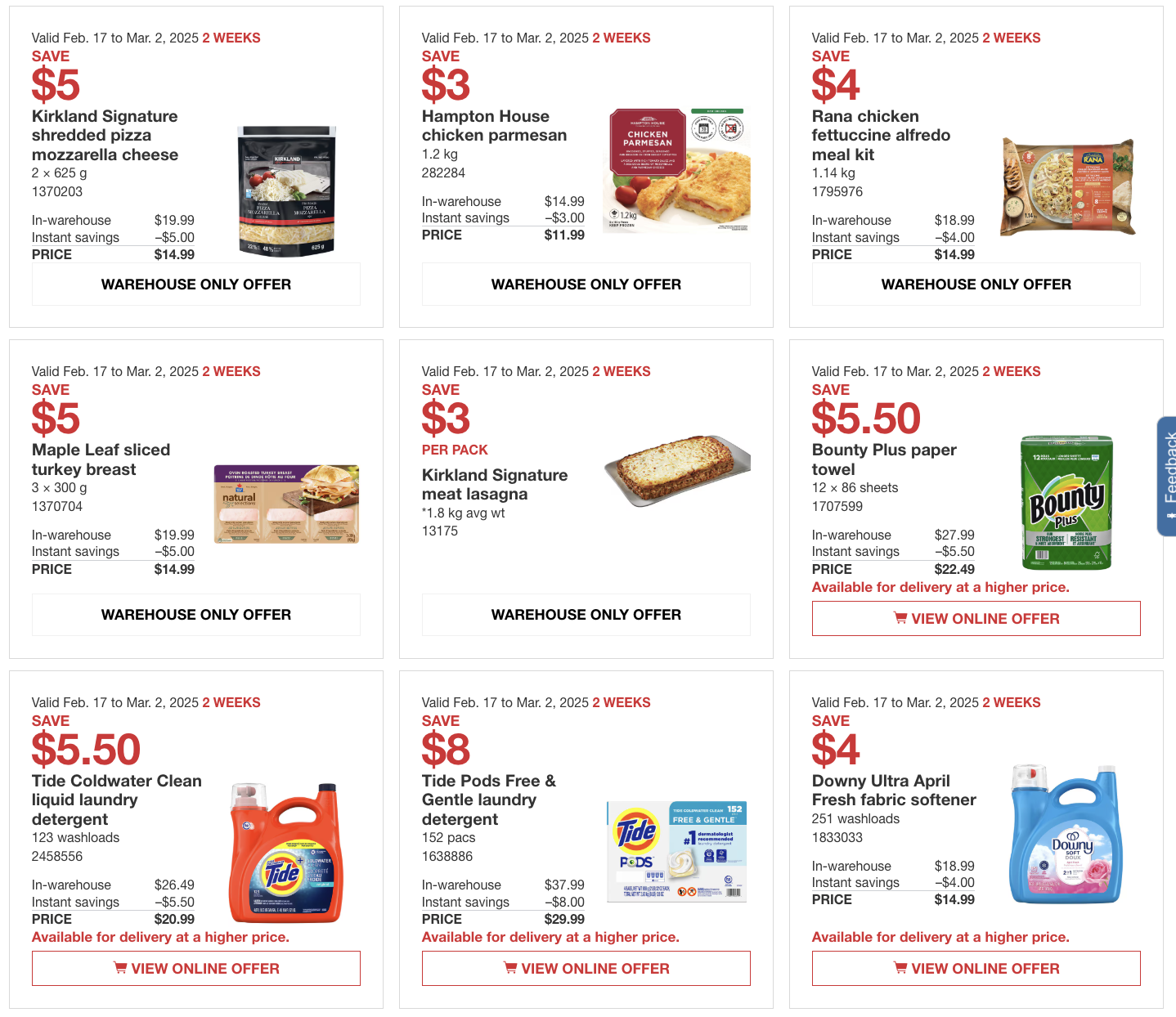 Costco Canada Coupons/Flyers Deals at All Costco Wholesale Warehouses ...