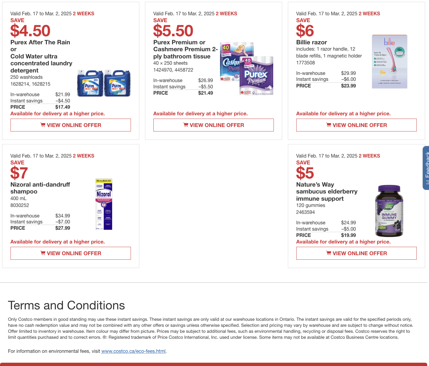 Costco Canada Coupons/Flyers Deals at All Costco Wholesale Warehouses ...