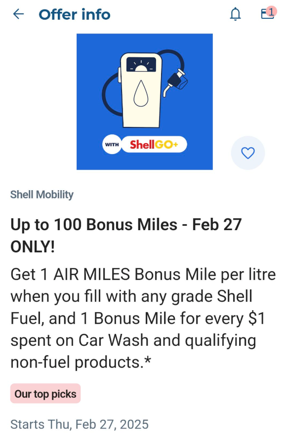 Air Miles Canada Offers: Earn up to 100 Bonus Air Miles at Shell Canada ...