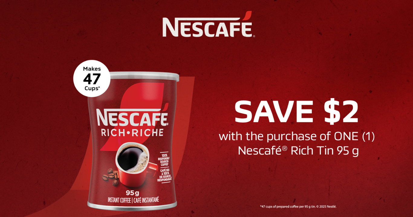WebSaver Canada Coupons: Save $2 on Nescafe Rich 95g - Canadian ...