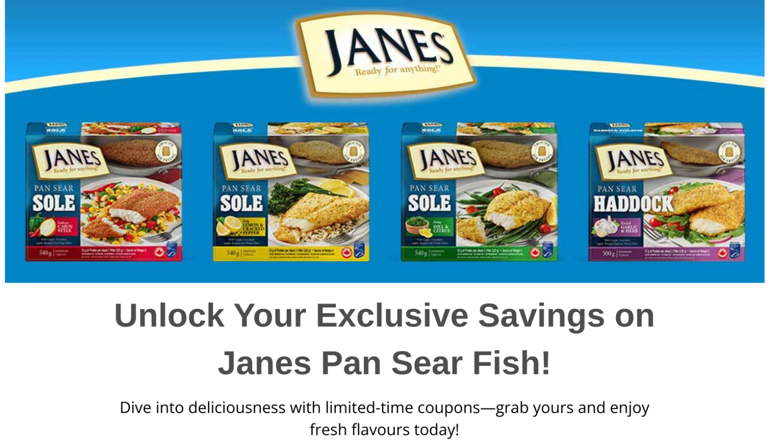 Janes Canada Coupons: Save $5 on any Janes Pan Sear Fish *Printable ...