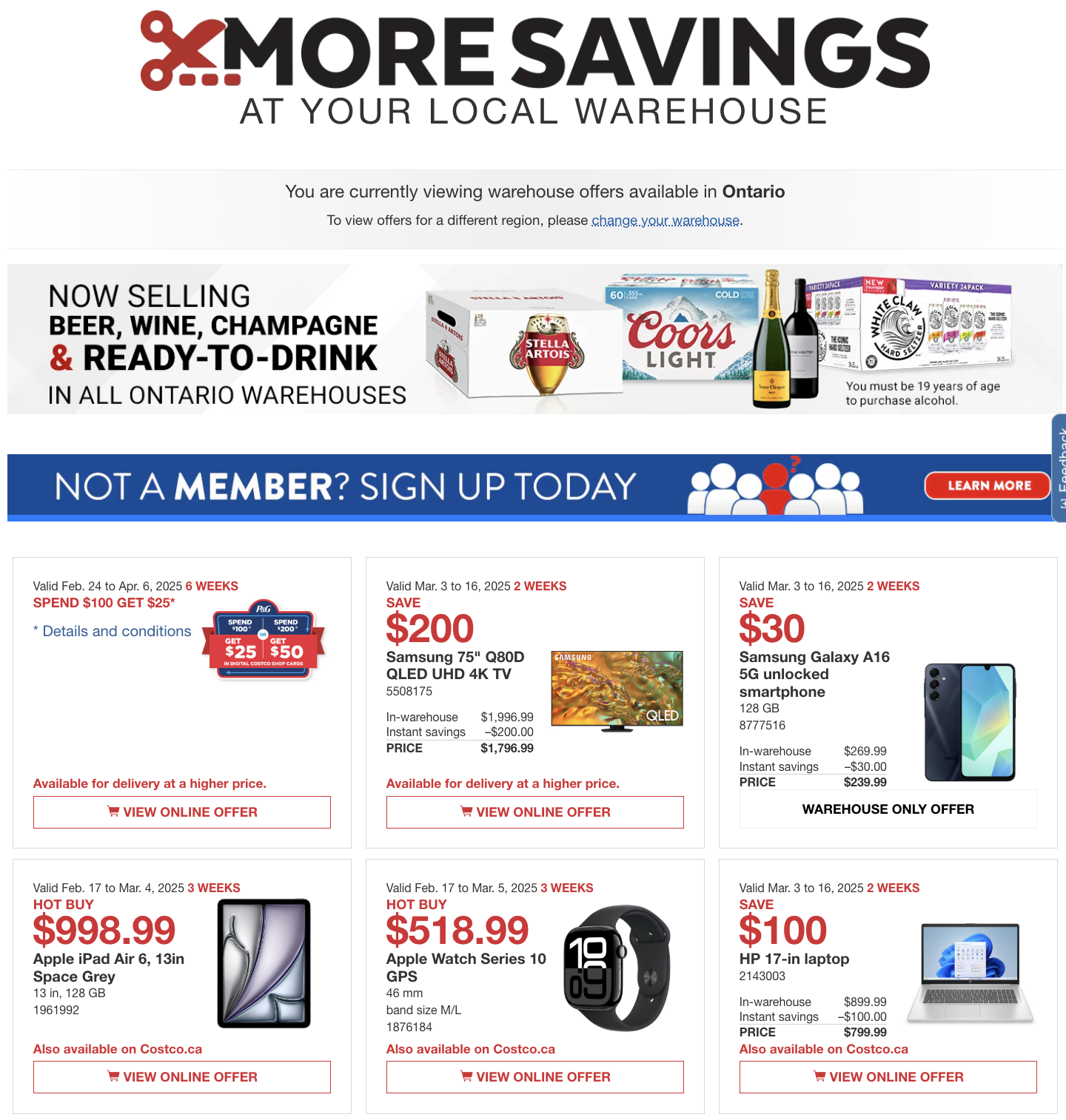 Costco Canada Coupons/Flyers Deals at All Costco Wholesale Warehouses ...