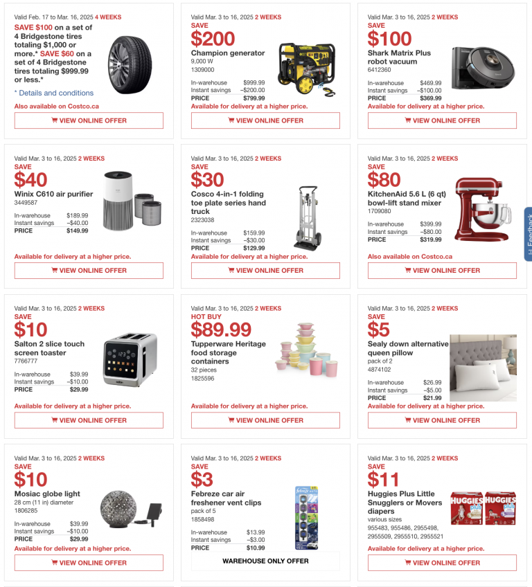 Costco Canada Coupons/Flyers Deals at All Costco Wholesale Warehouses ...