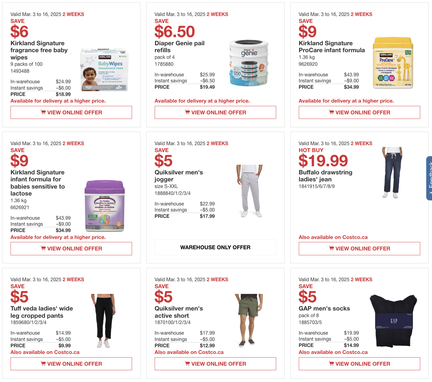 Costco Canada Coupons/Flyers Deals at All Costco Wholesale Warehouses ...