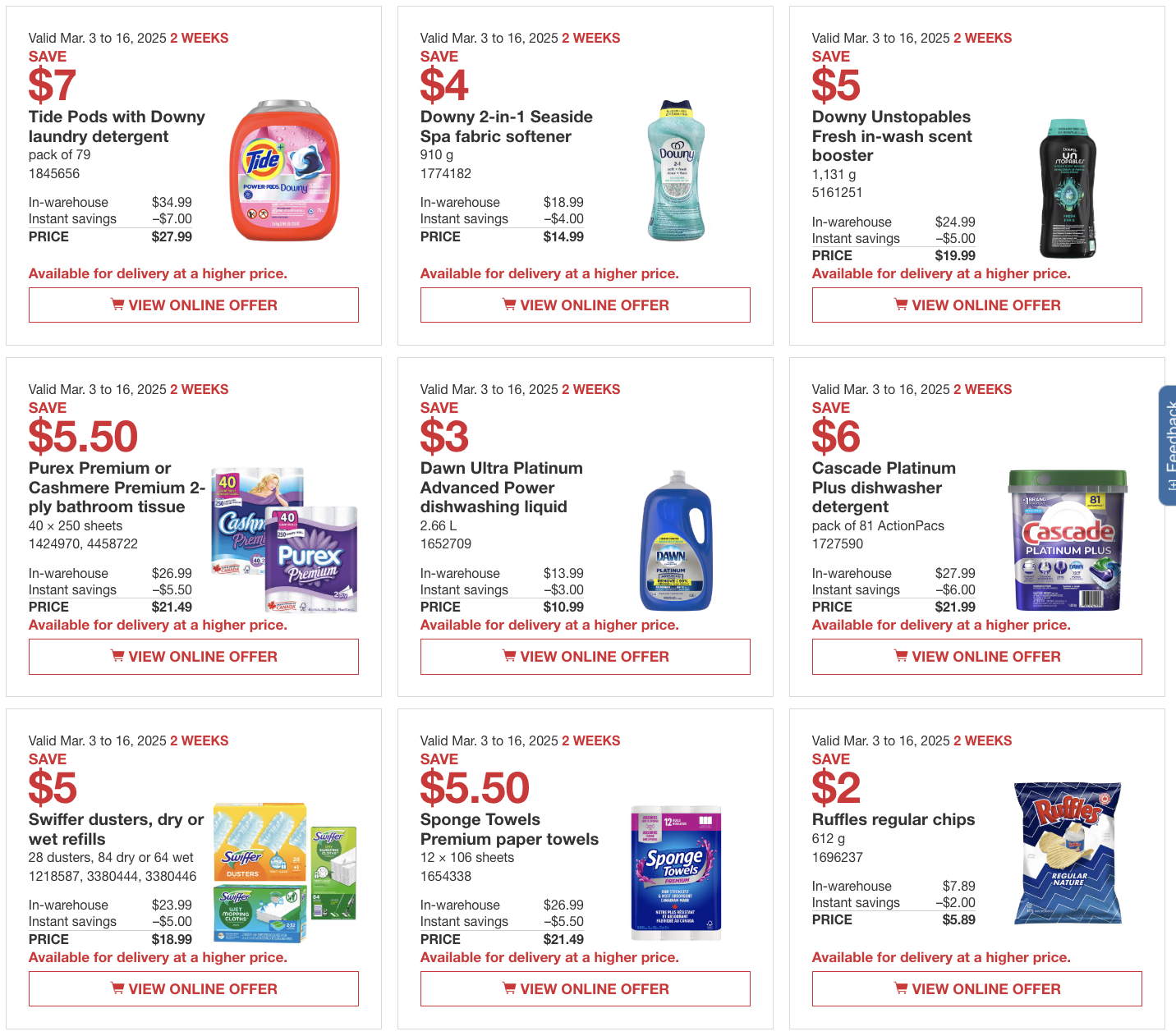 Costco Canada Coupons/Flyers Deals at All Costco Wholesale Warehouses ...