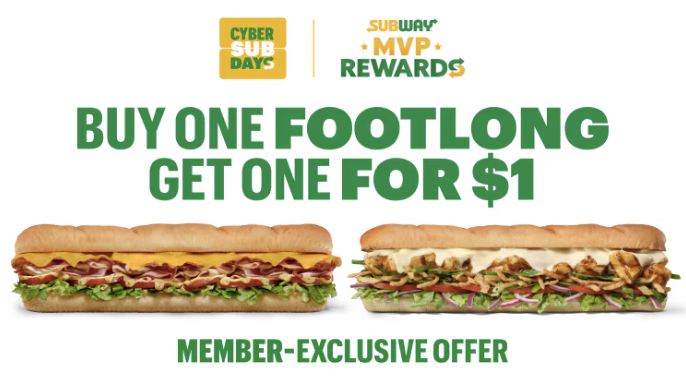 Subway Canada Offers: Buy One Footlong Get One for $1 + Get a $5 ...