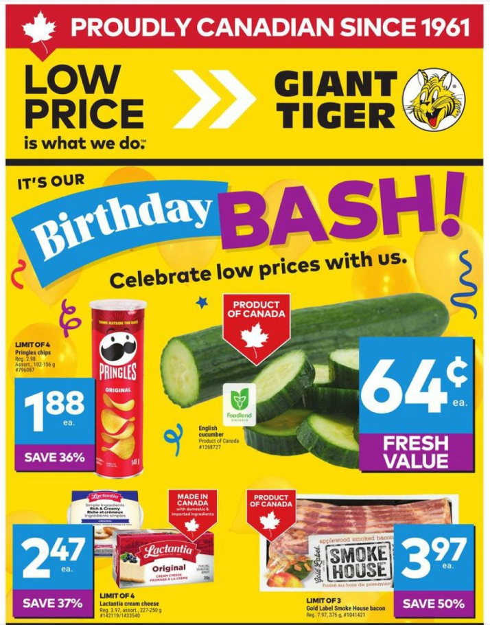 Giant Tiger Canada Flyer Deals April 30th - May 6th: Lactantia Cream ...