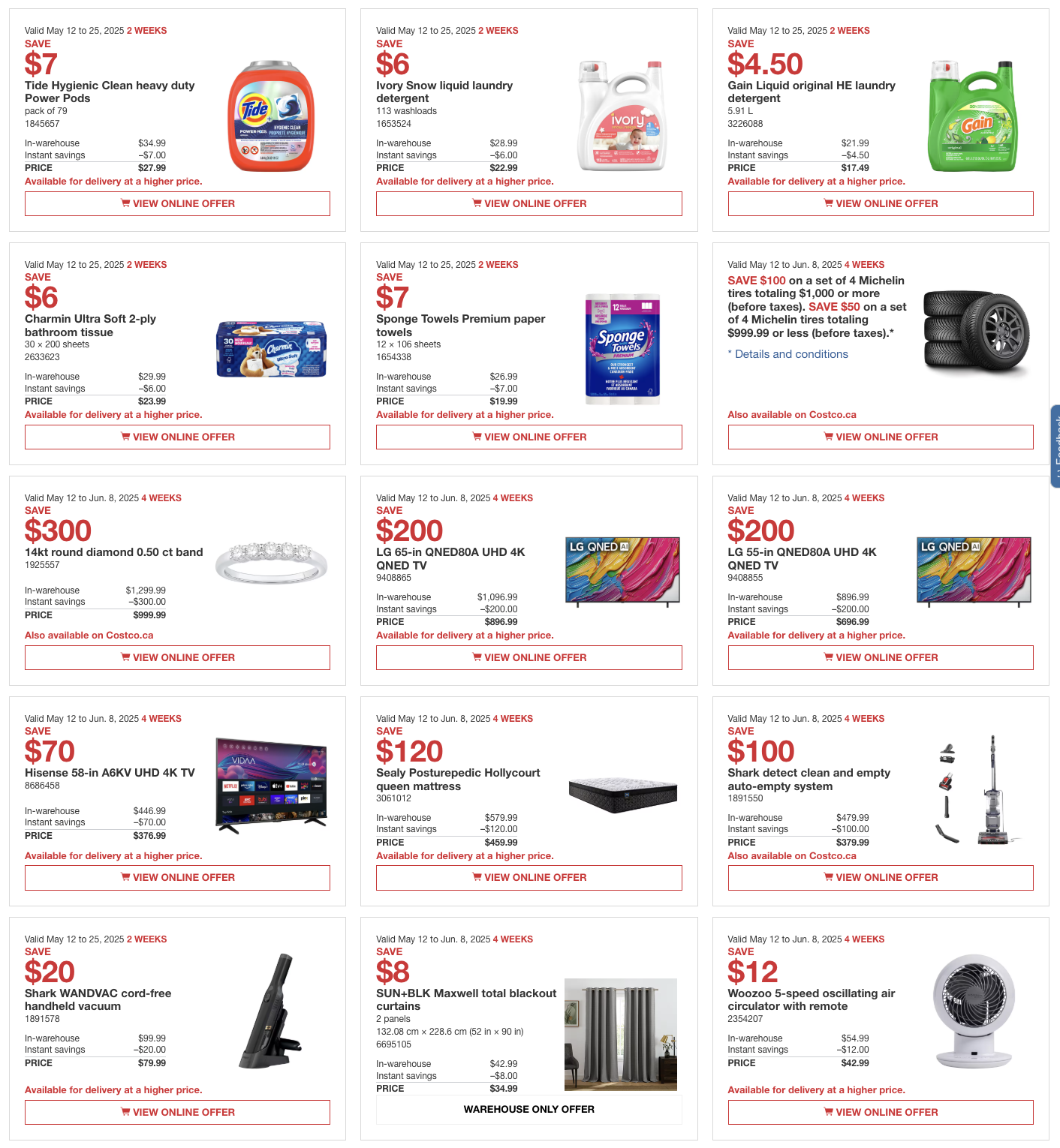 Costco Canada Coupons/Flyers Deals at All Costco Wholesale Warehouses ...