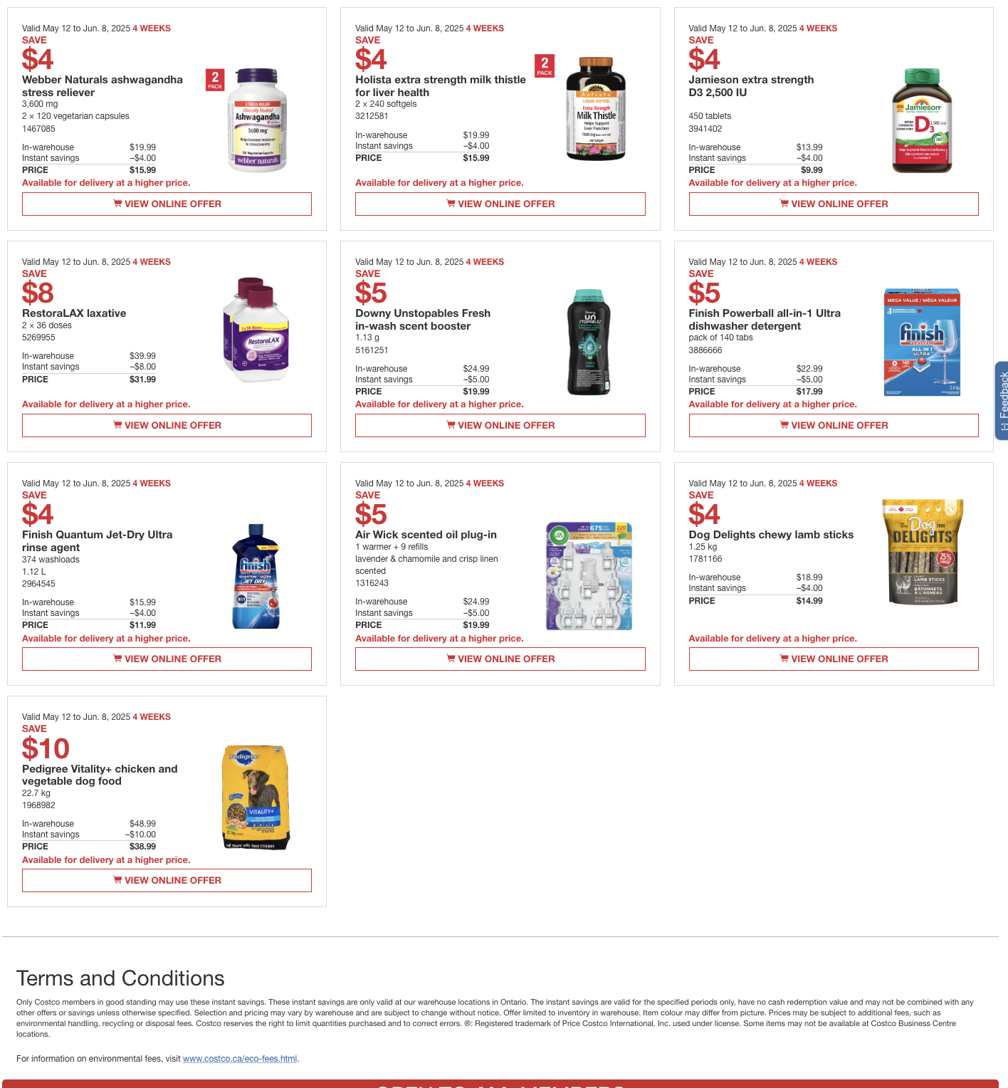 Costco Canada Coupons/Flyers Deals at All Costco Wholesale Warehouses ...
