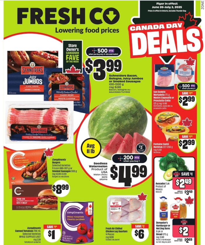 Freshco Ontario: Select Mastro and San Daniele Deli Meats $2.99 + 500 ...