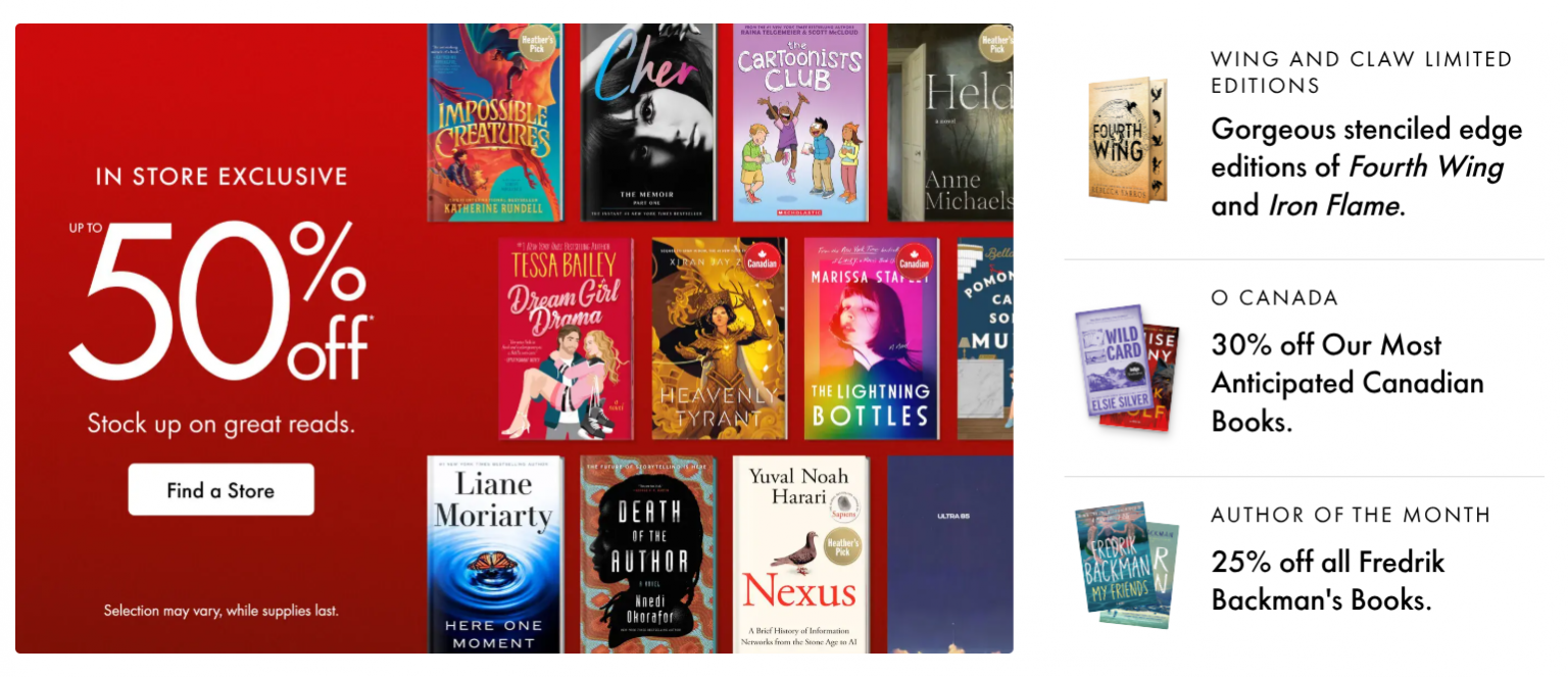 Indigo Chapters Canada: up to 50% off Select Titles and Summer ...